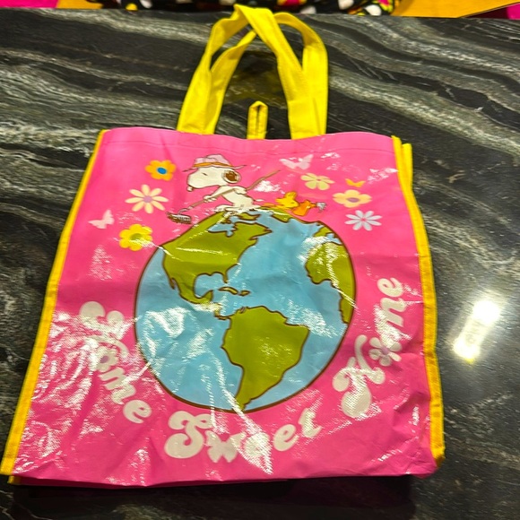 Peanuts | Bags | Peanuts Earth Day Reusable Shopping Tote Pink Snoopy ...